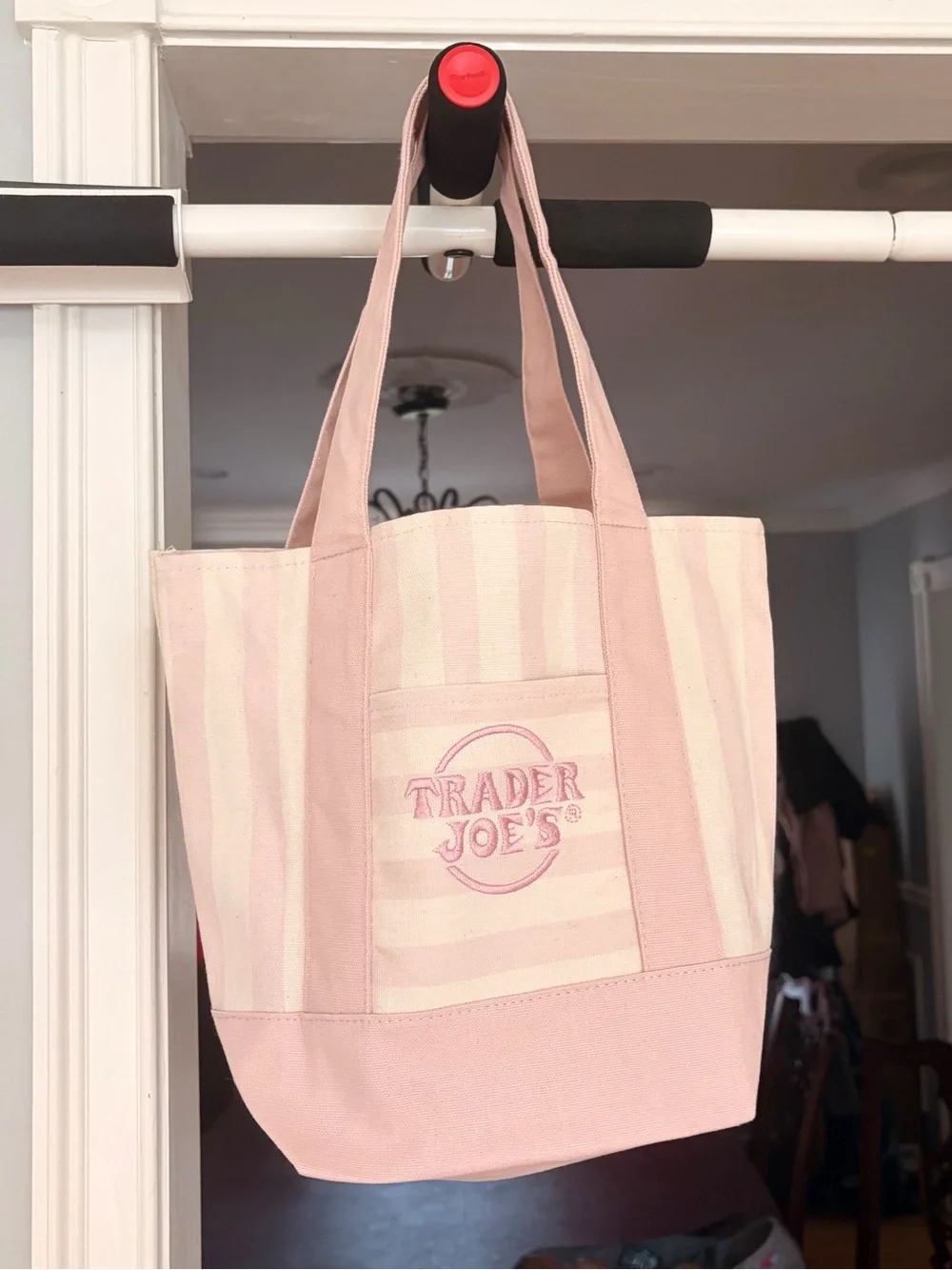 Trader Joe'S | Bags | Trader Joes Pastel Stripe Mini Tote Bag Limited ...